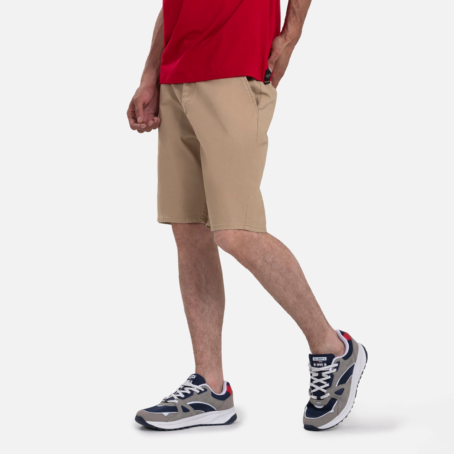 BERMUDA TIPO CHINO COLOR BEIGE – Quest Colombia