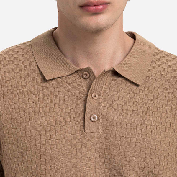 POLO MANGA CORTA COLOR TAUPE – Quest Colombia