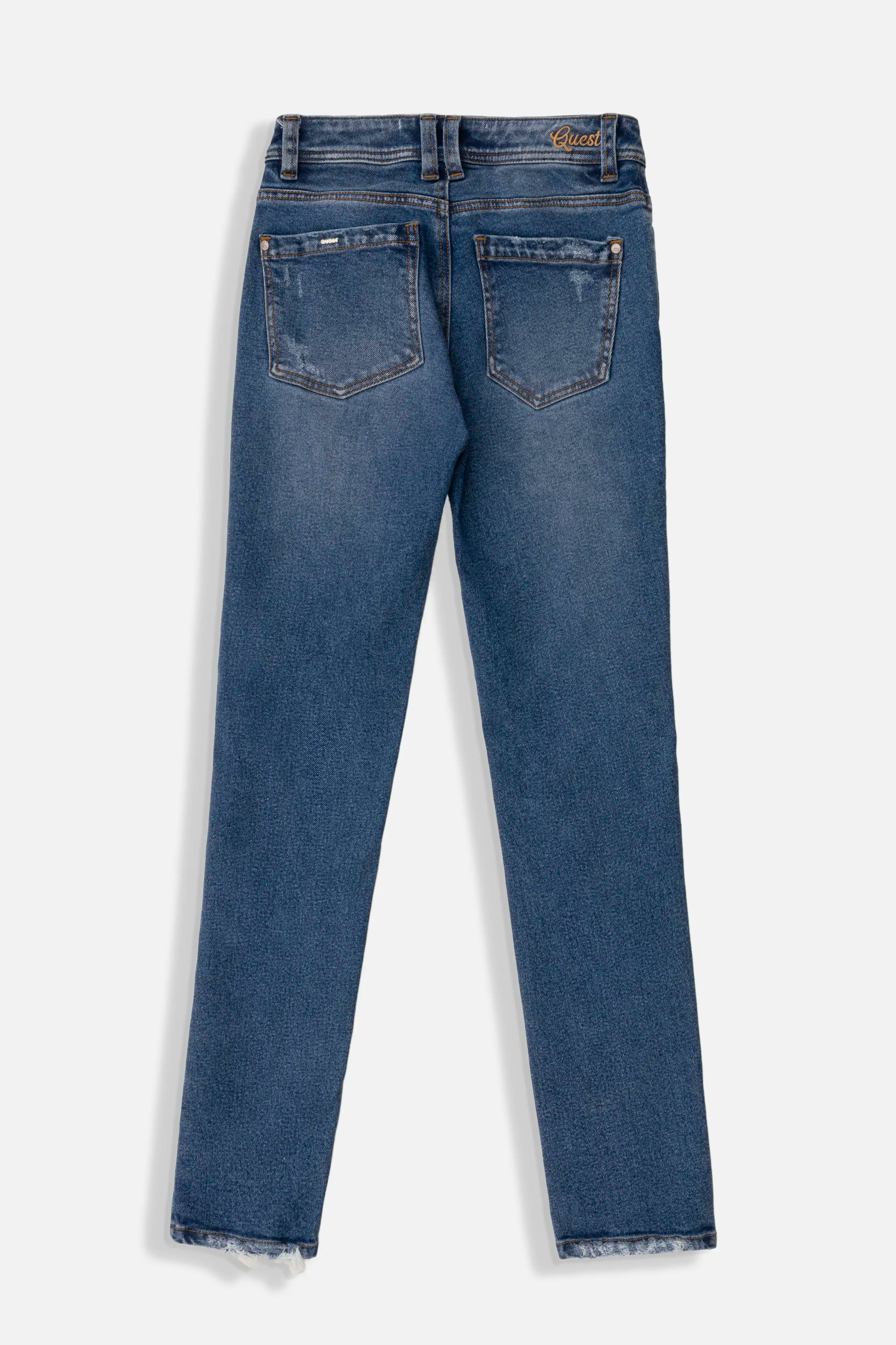 JEAN 5 BOLSILLOS COLOR AZUL MEDIO CLARO – Quest Colombia